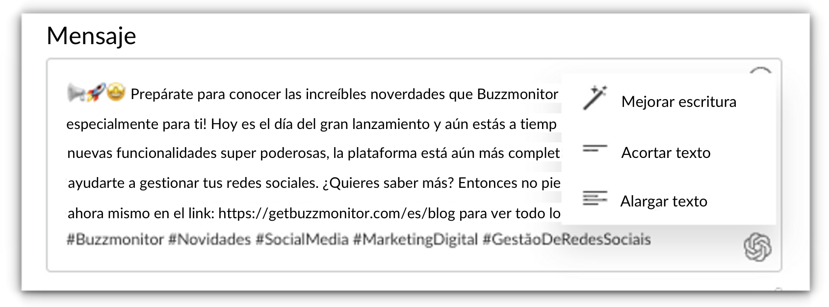 ¿ChatGPT integrado con Buzzmonitor? Ve esta y otras novedades de la plataforma en junio ...